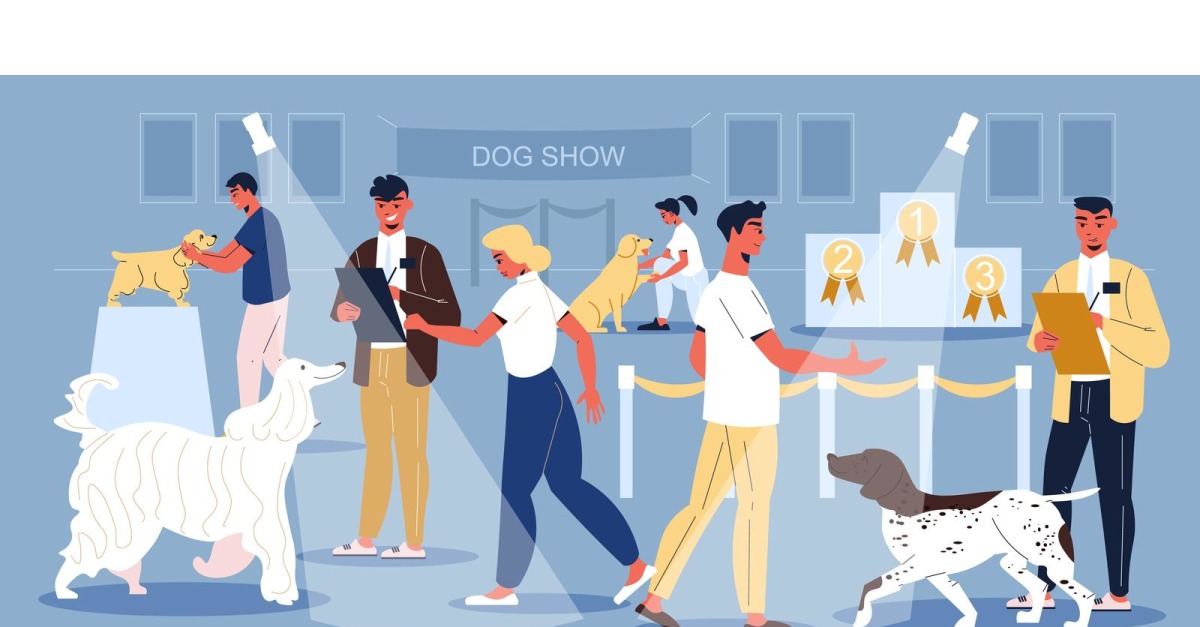 Dog Show Vector Illustration Concept - TemplateMonster