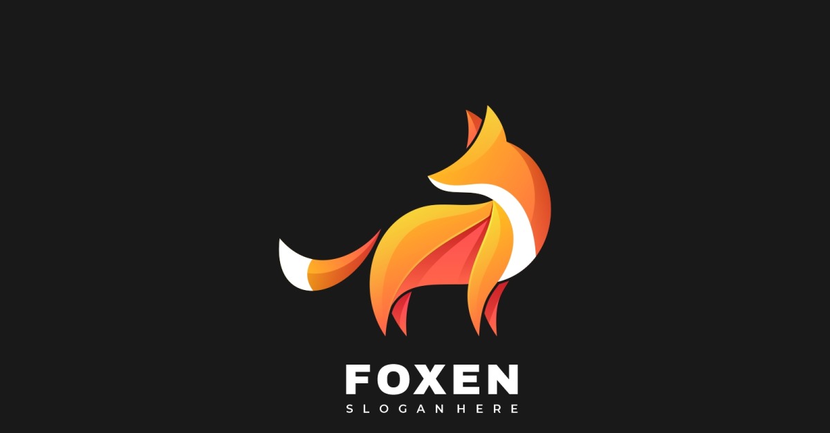 Foxen Logo-Stil mit Farbverlauf #205031 - TemplateMonster