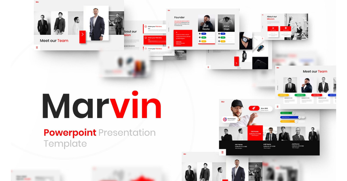 Marvin - Business PowerPoint -mallar - TemplateMonster