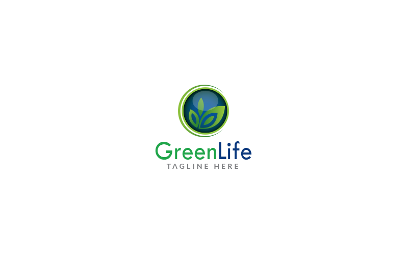 Green Life Logo Design Template #205215 - TemplateMonster
