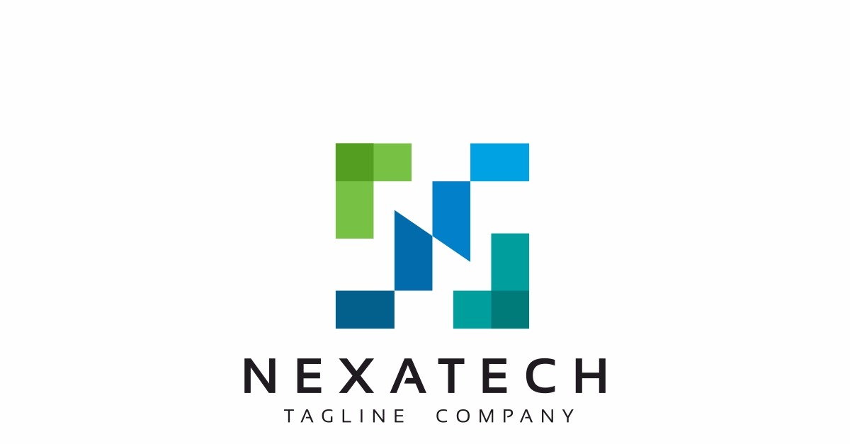 Modèle de logo de lettre Nexatech N #205366 - TemplateMonster