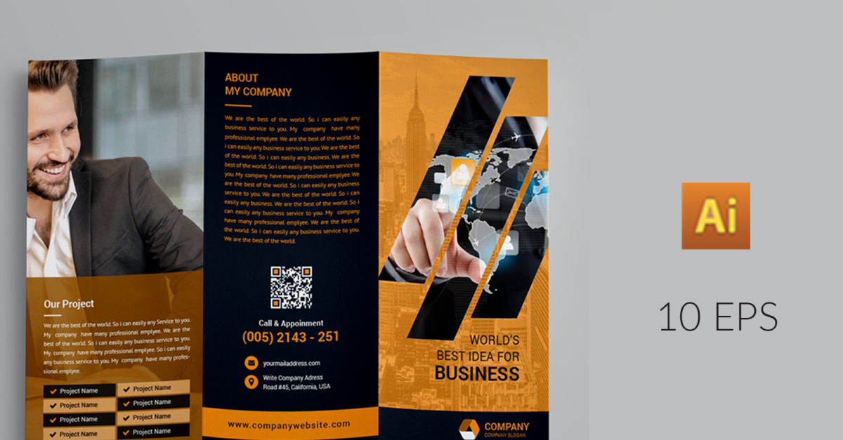 Branding Tri-Fold Brochure #205435 - TemplateMonster