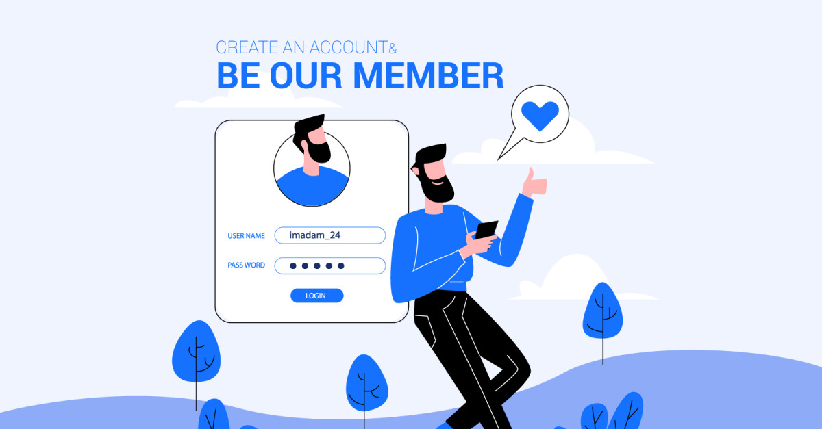 Be Our Team Member Illustration Concept Vector