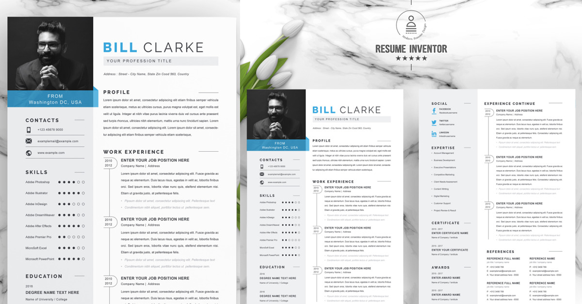 Bill Clarke / CV Template #205646 - TemplateMonster