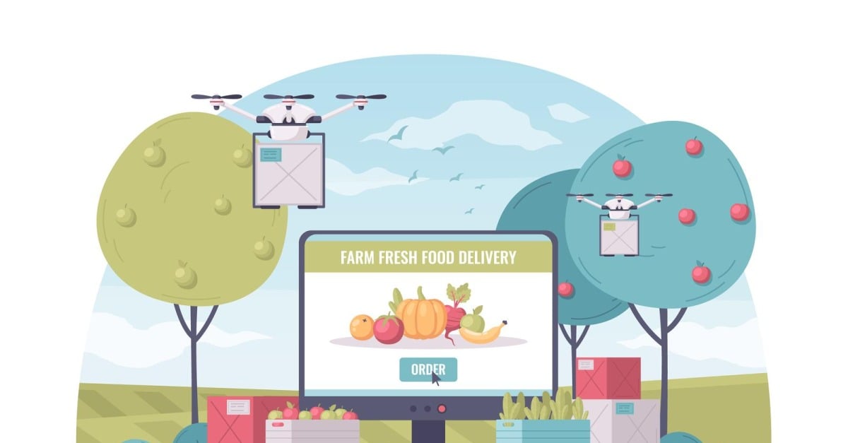 Smart Farming Cartoon 2 Vector Illustration Concept