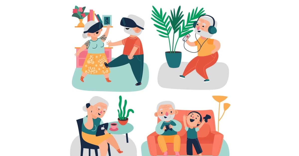 Elderly People Design Concept Vector Illustration Concept