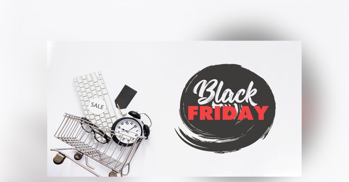 Black Friday Sale Banner Gray and Black Color Background Design Template