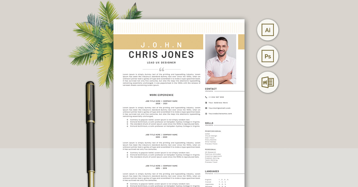 Modern Elegance Elevate Your Job Career with Our Sleek Templates