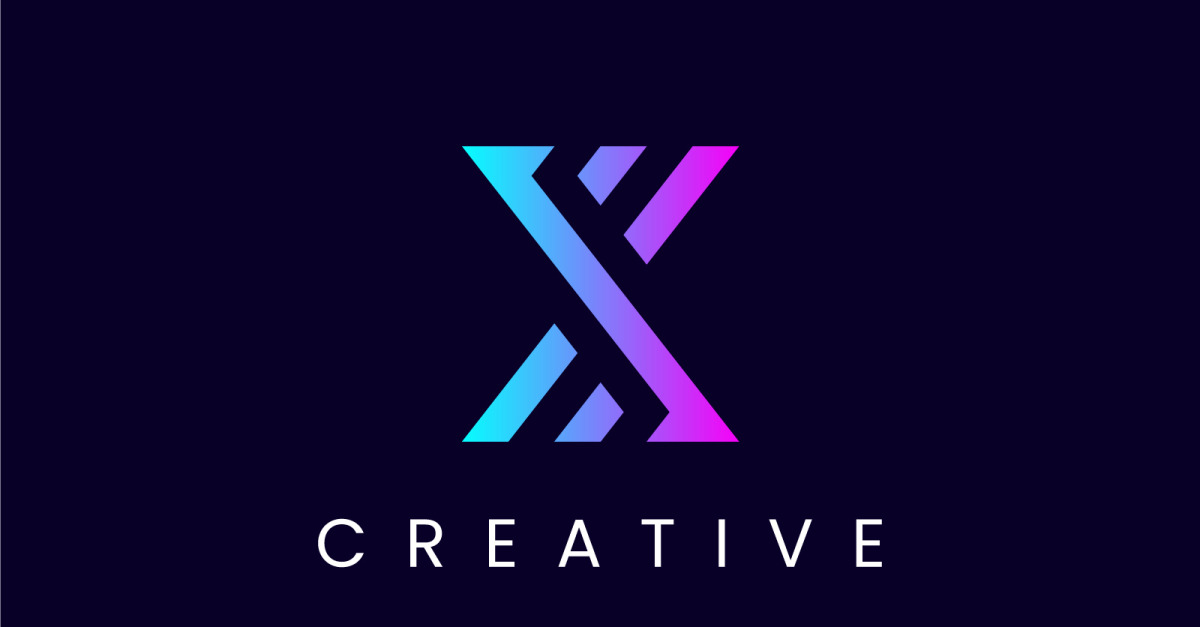 Abstract X Letter Logo Design Template - TemplateMonster