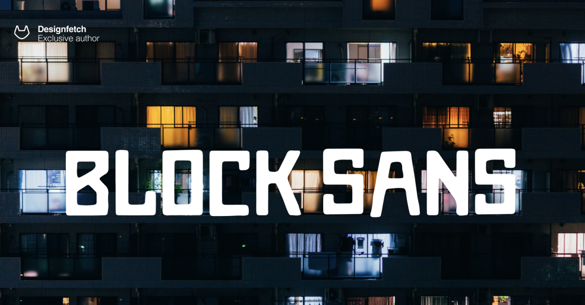 Block Sans dibujado a mano para fuentes tipográficas de título grande