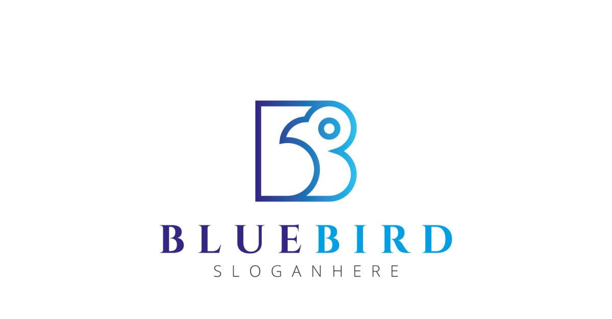 Blue Bird Logo Design Template #207327 - TemplateMonster