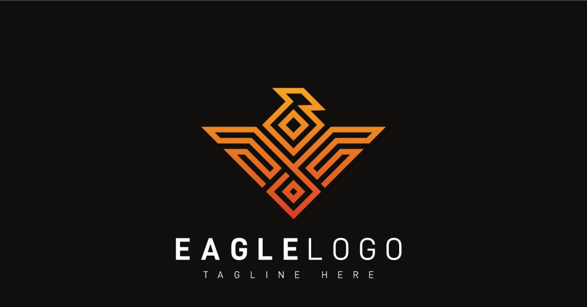 Geometric Eagle Logo Template #207340 - TemplateMonster