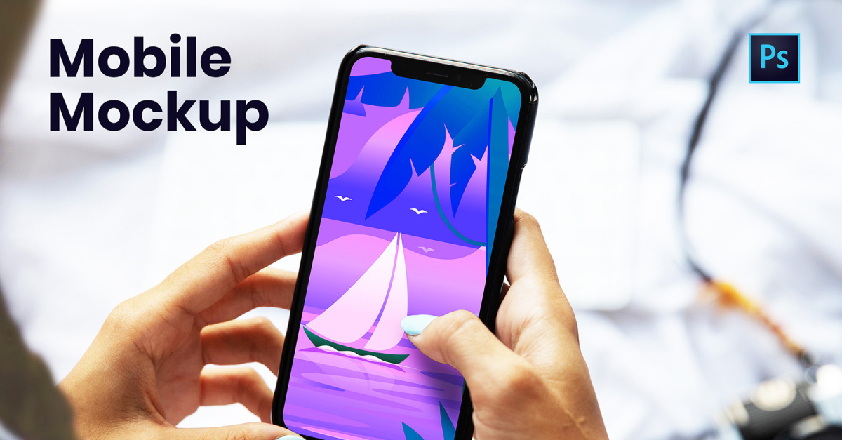 Mobile With Hand Mockup template #207742 - TemplateMonster