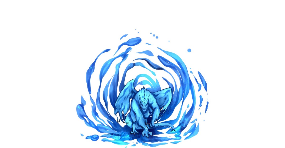 Angry Water-Dragon Illustration #207976 - TemplateMonster