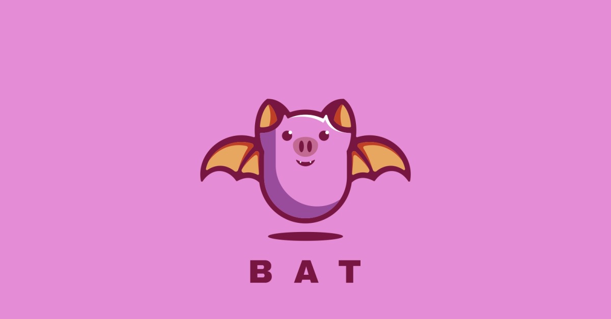 Bat Simple Mascot Logo Style #208309 - TemplateMonster