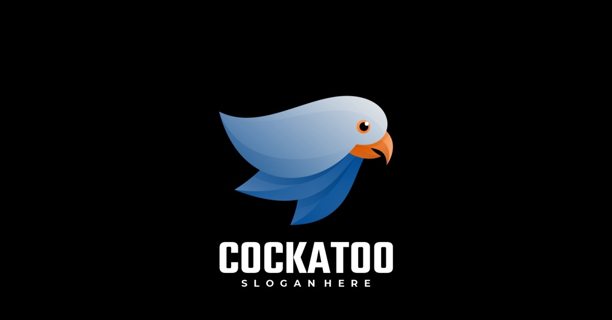 Style de logo de dégradé de cacatoès - TemplateMonster