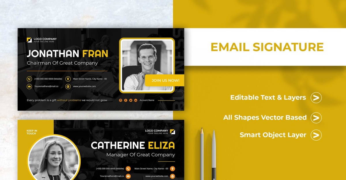 Futuristic Style Email Signature #208449 - TemplateMonster