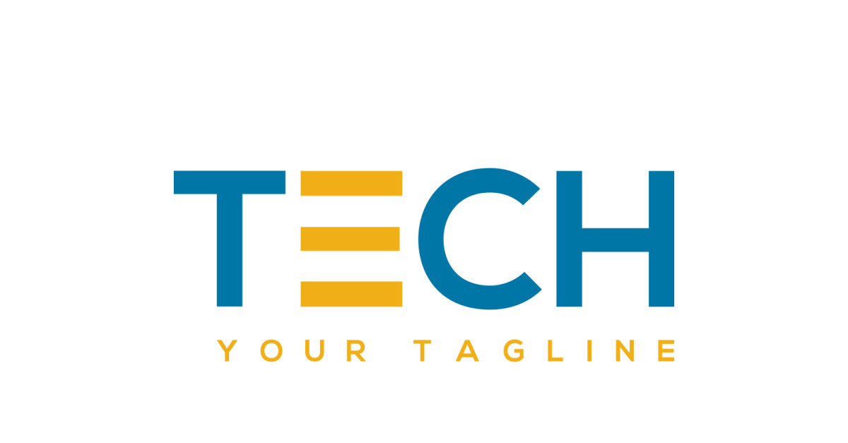 Tech Text Logo Design Template #208459 - TemplateMonster
