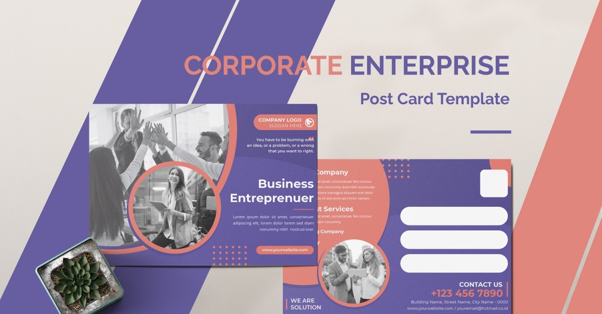 Corporate Enterprise Post Card #208575 - TemplateMonster
