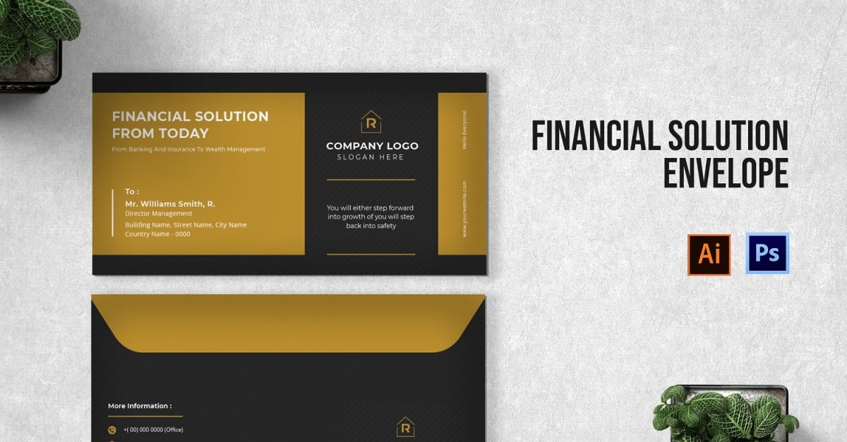 Financial Solution Envelope #208515 - TemplateMonster