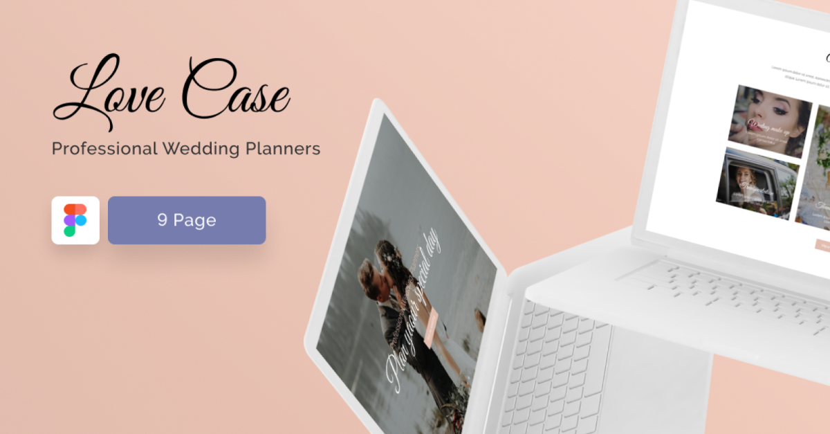 Web Ui Kit for Wedding Design Figma and Phoptoshop