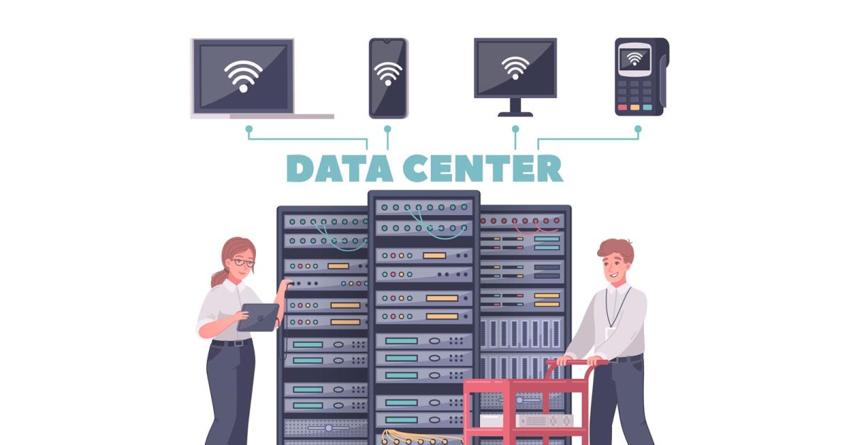 Datacenter Cartoon 210320317 Vector Illustration Concept