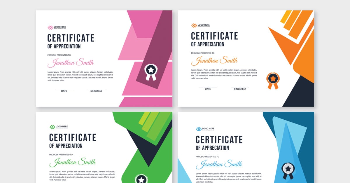 Certificate Template Pack Layout #209575 - TemplateMonster