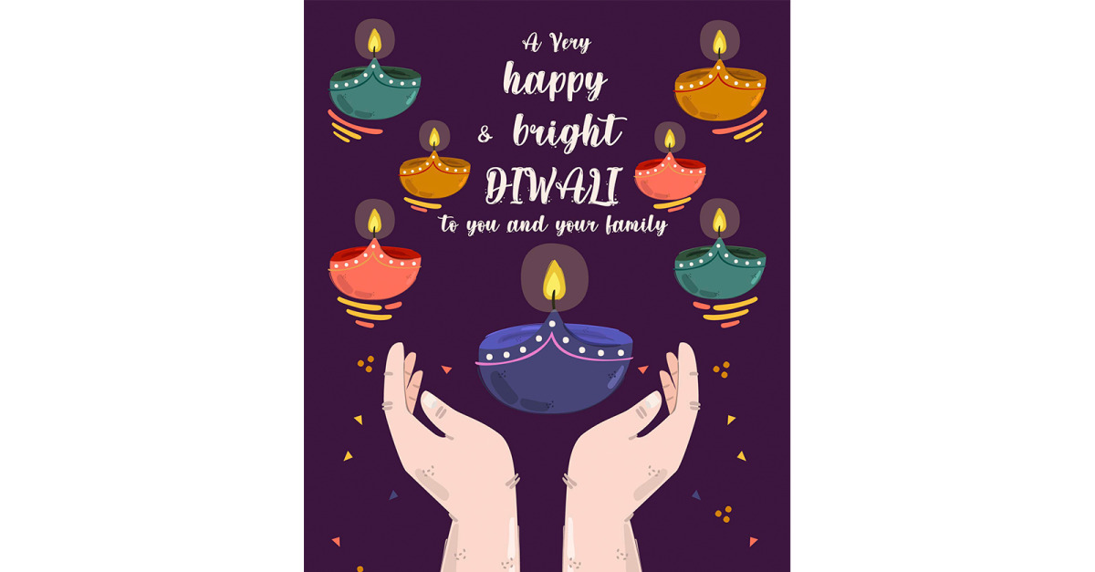 Happy Diwali Festival of Lights Illustration
