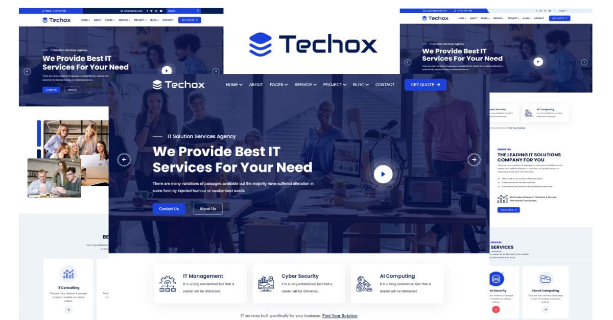 Techox - Modèle HTML5 de solutions et services informatiques