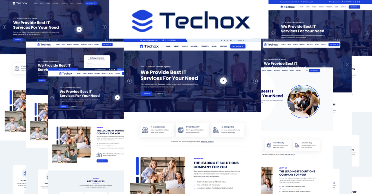 Techox - Modello HTML5 per soluzioni e servizi IT