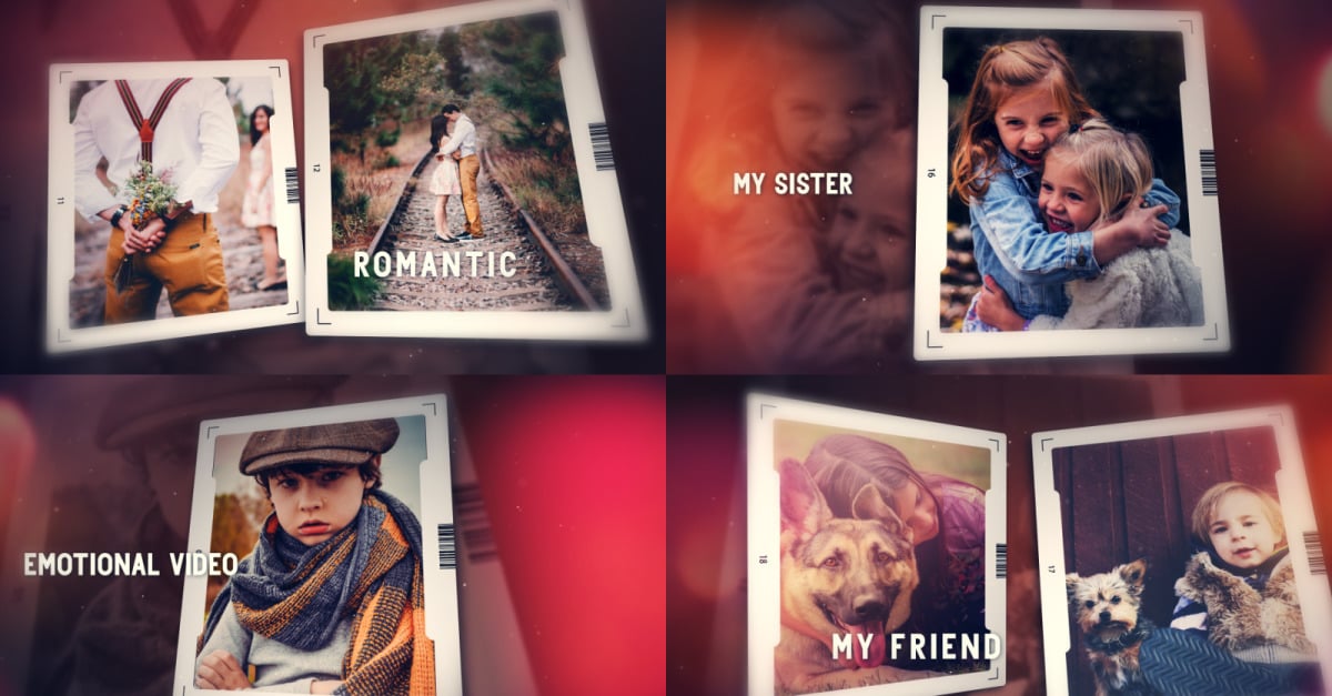 Family Story Slideshow After Effects Template