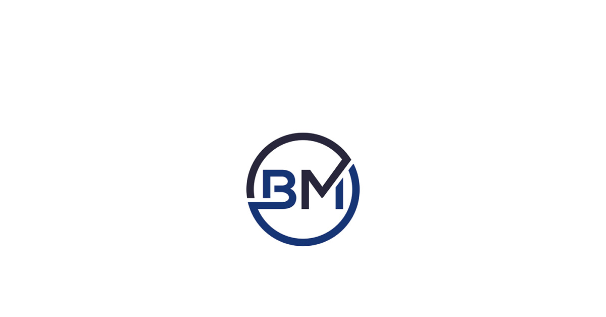 BM Logo Tasarım İş Şablonu veya BM Logo Tasarım Vektörü