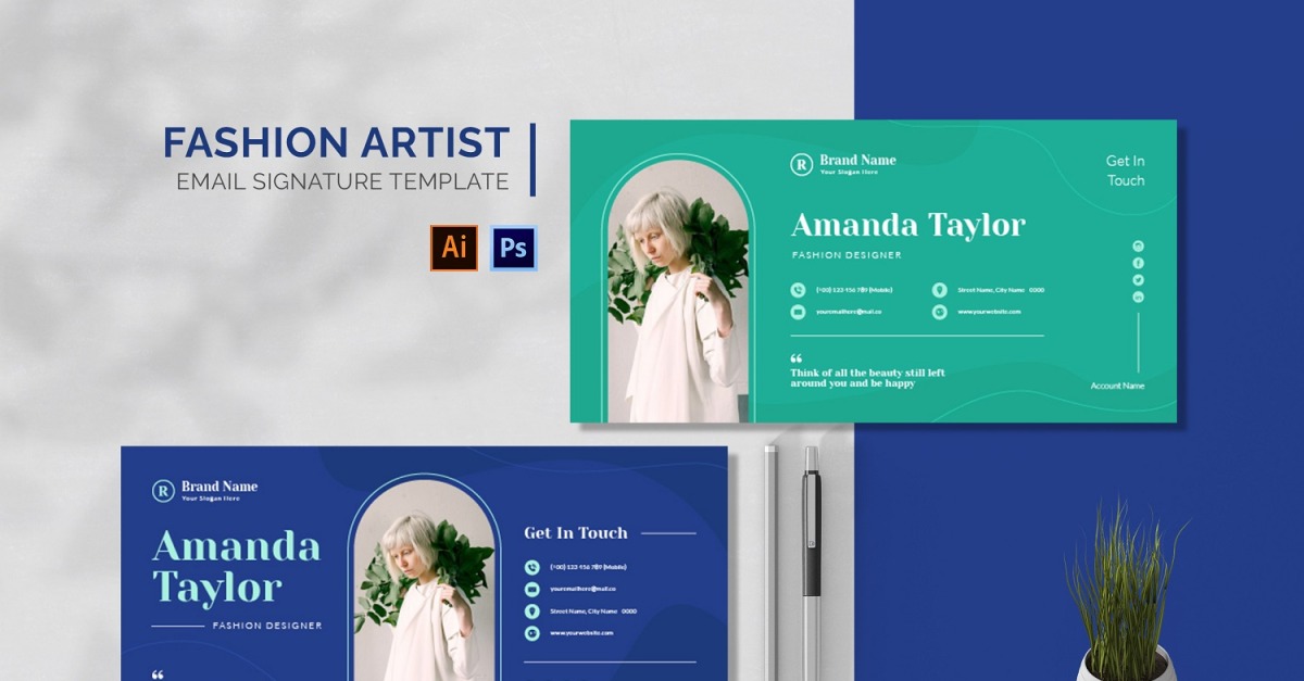 Fashion Artist Email Signature #209987 - TemplateMonster