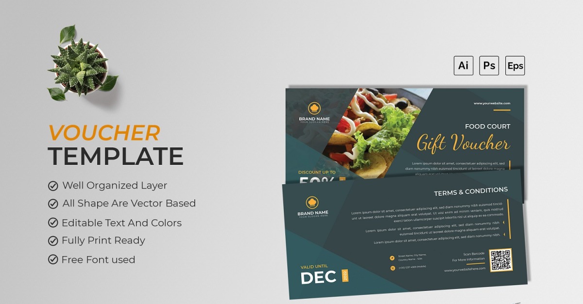 Food Court İndirim Hediye Çeki #209945 - TemplateMonster