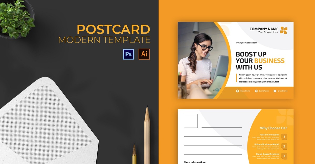 Technica Company Post Card #209949 - TemplateMonster