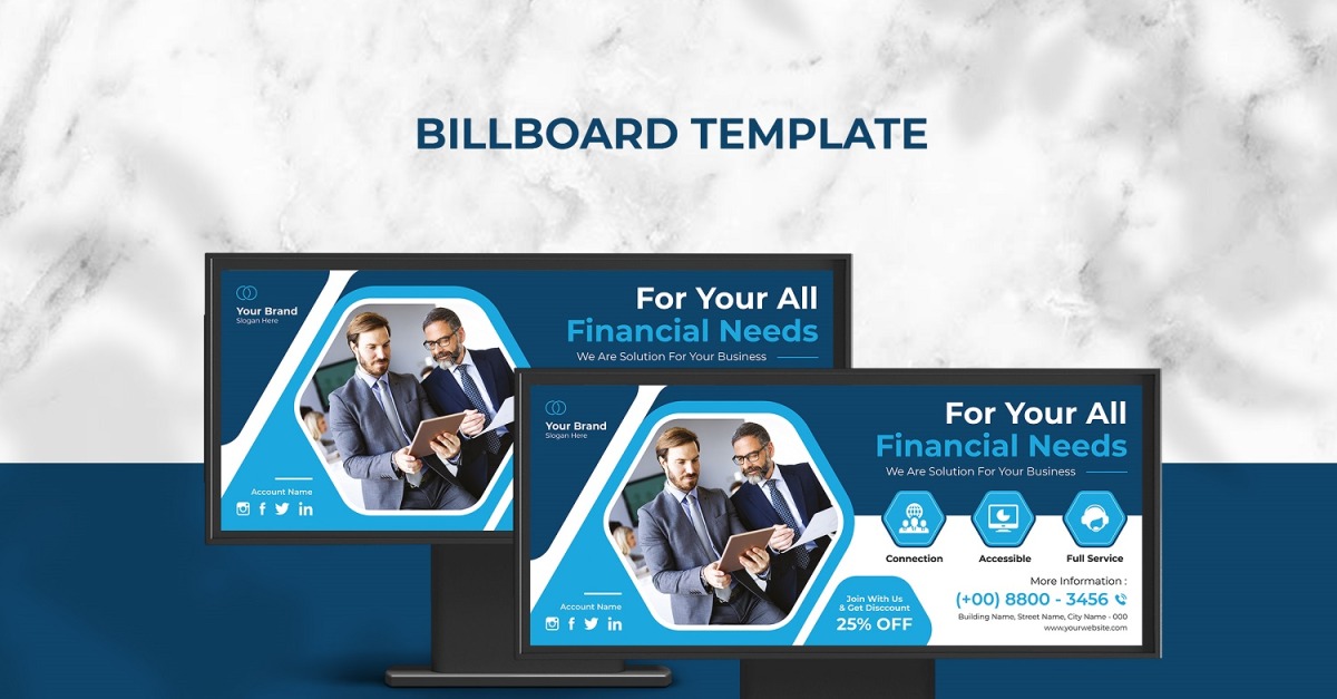 Finance Solution Billboard Landscape - TemplateMonster