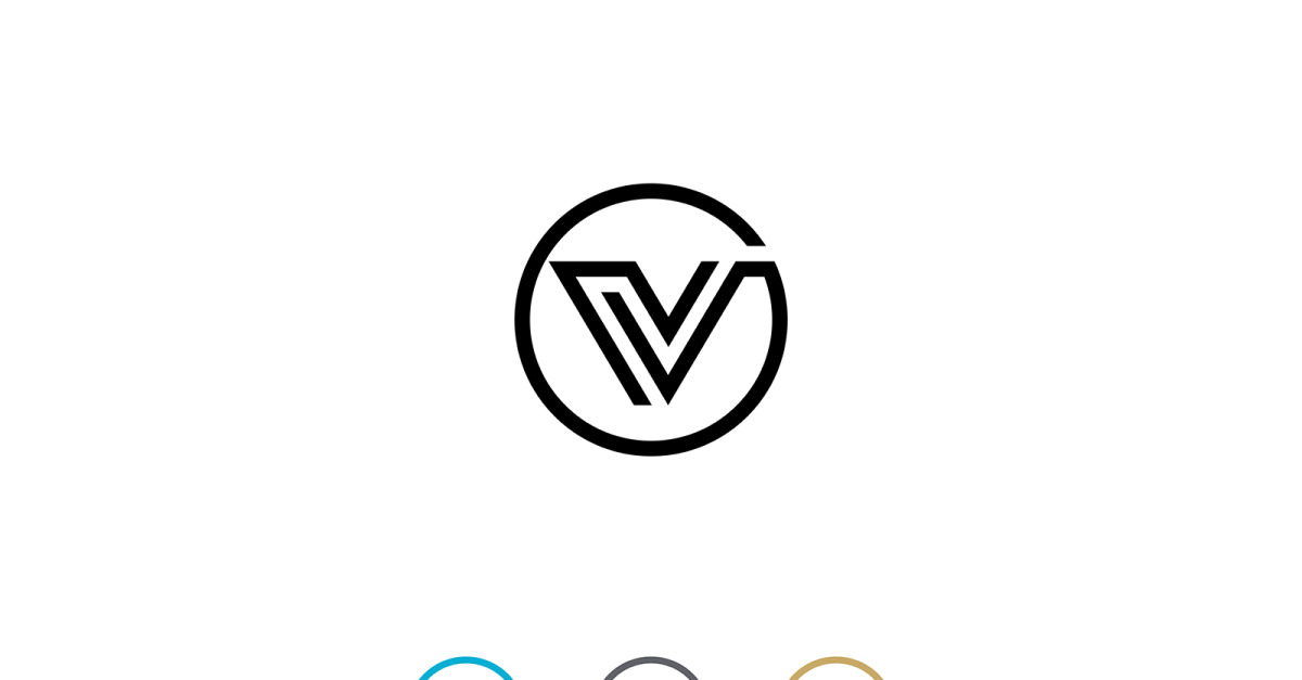 Letter V Logo Design Vector Template ou V Circle Logo Design