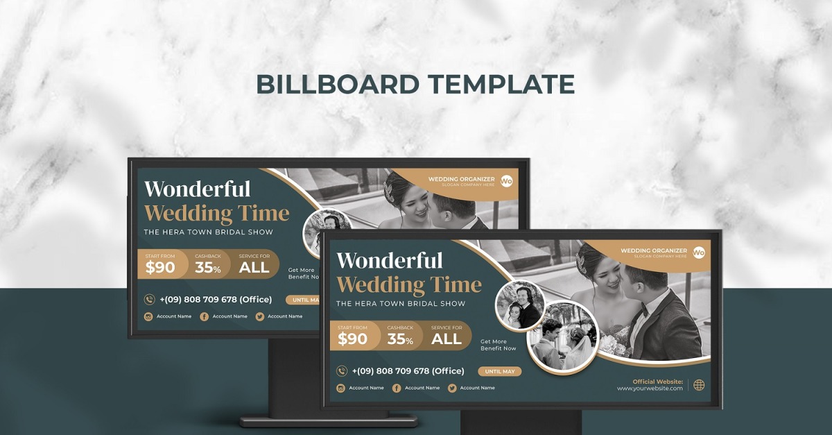 Wedding Organize Billboard Landscape - TemplateMonster