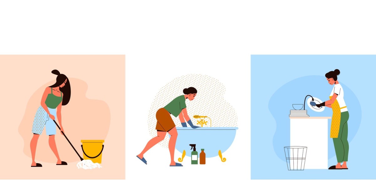 Clean Up House Design Concept 210360544 Vector Illustration Concept