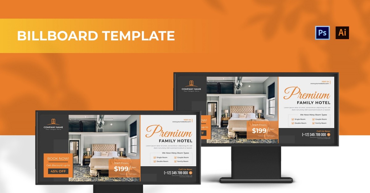 Family Hotel Billboard Landscape #210110 - TemplateMonster