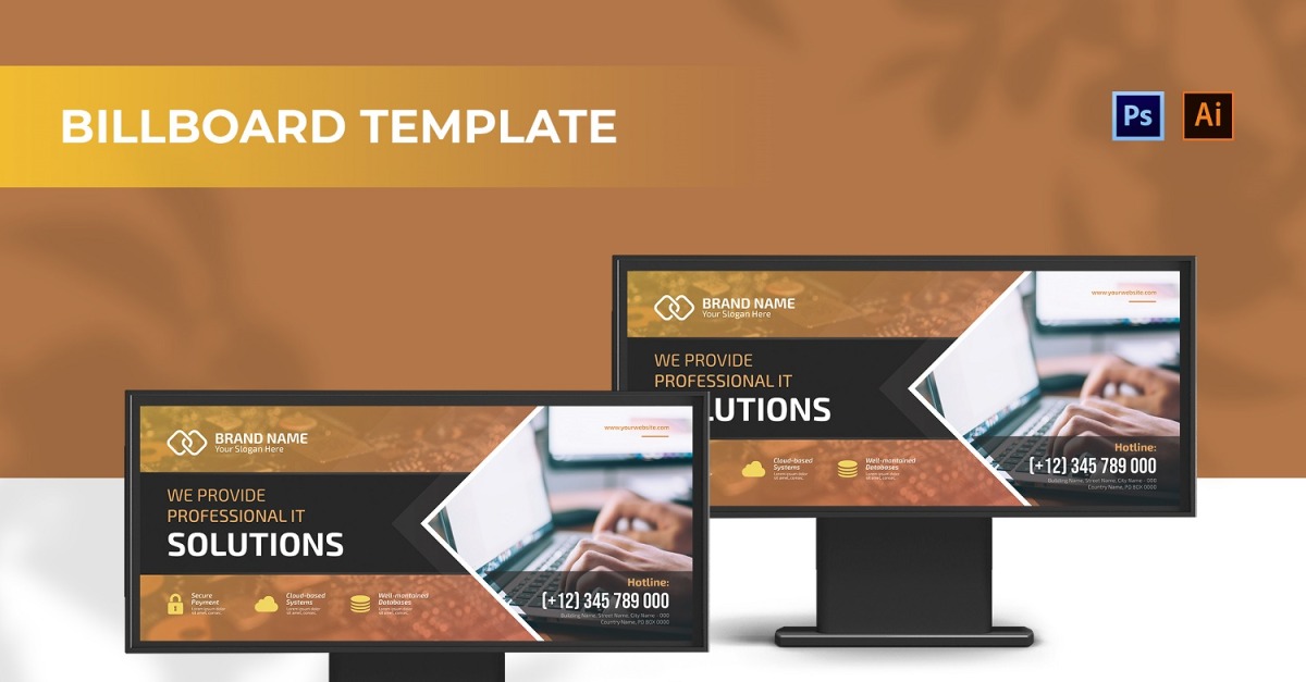 IT Support Billboard Landscape #210101 - TemplateMonster