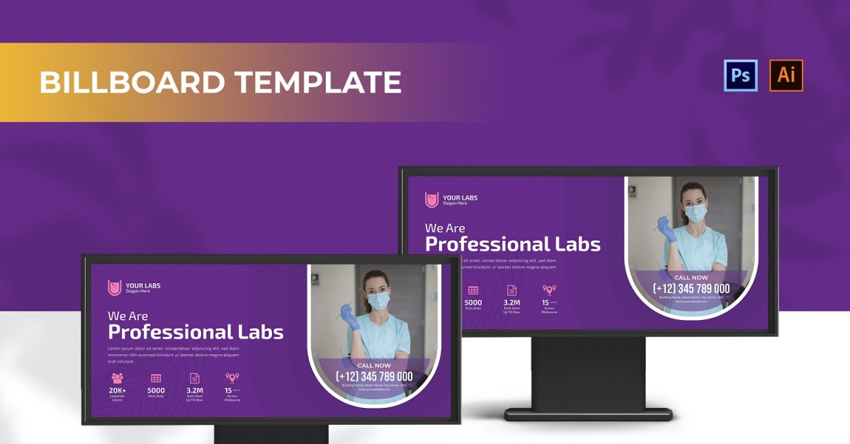 Professional Labs Billboard-Landschaft - TemplateMonster