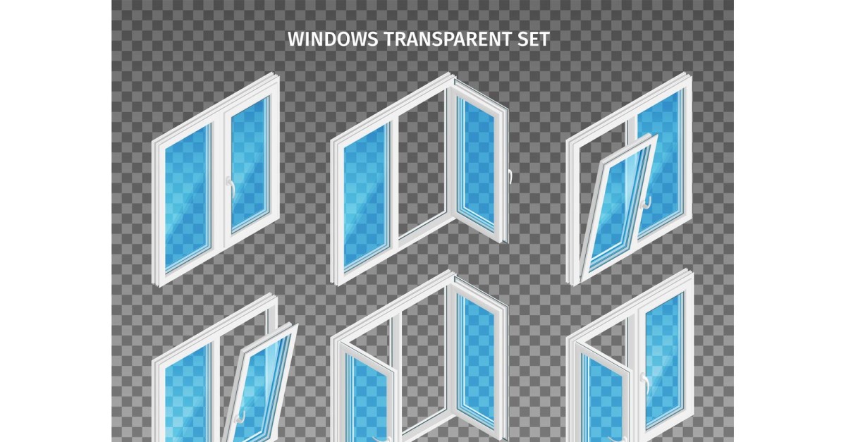 Isometric Installation Windows Transparent Set 210350404 Vector ...