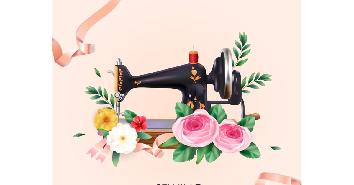 Realistic Sewing Machine Illustration 210230532 Vector Illustration Concept