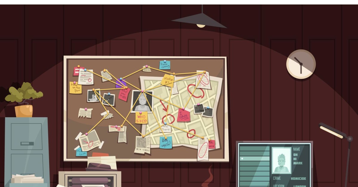 Détective Room Interior-01 210212630 Concept d'illustration vectorielle