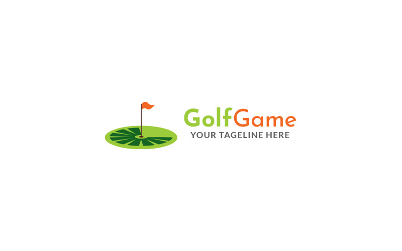Szablon projektu logo gry w golfa, tom 2 - TemplateMonster