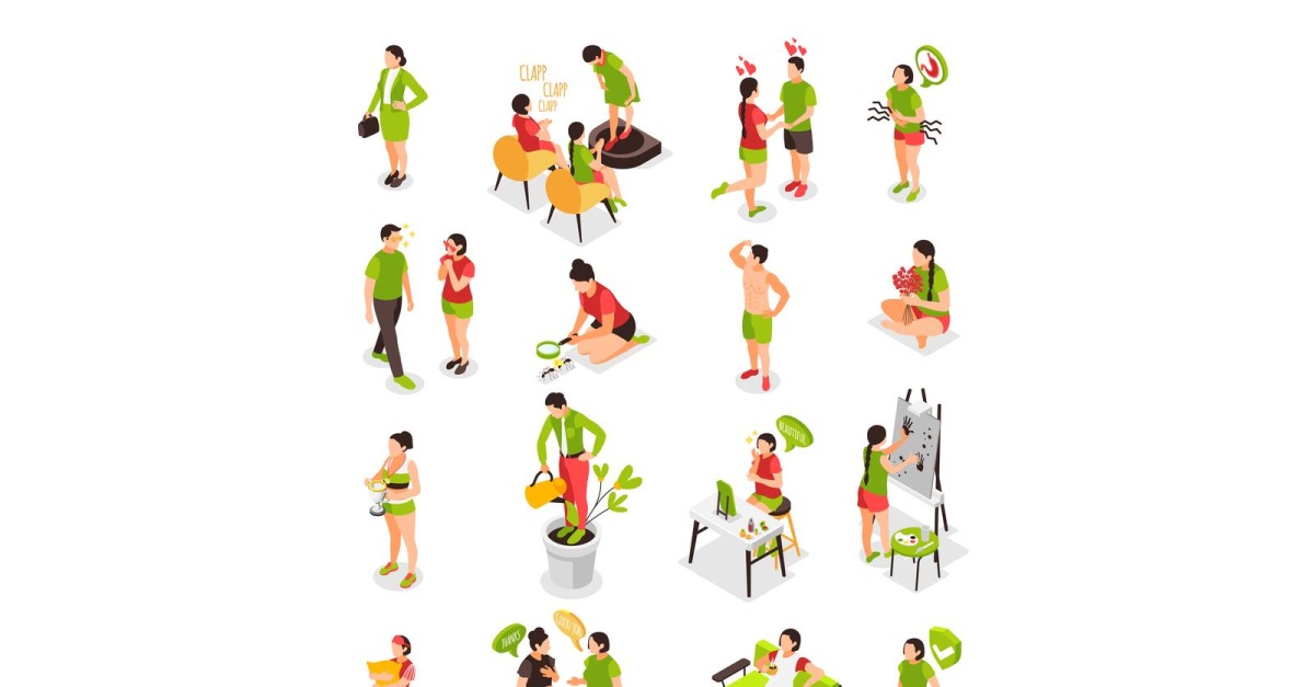 Human Needs Isometric Icons Recolor 201030124 Vector Illustration Concept