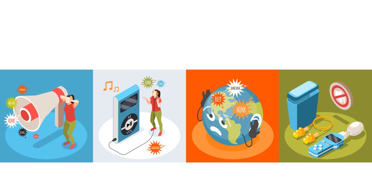 Noise Pollution Isometric 200630141 Vector Illustration Concept