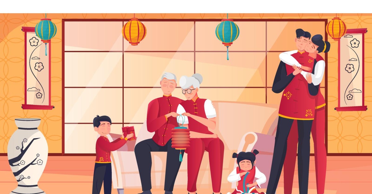 Chinese New Year Family 201251117 Vector Illustration Concept