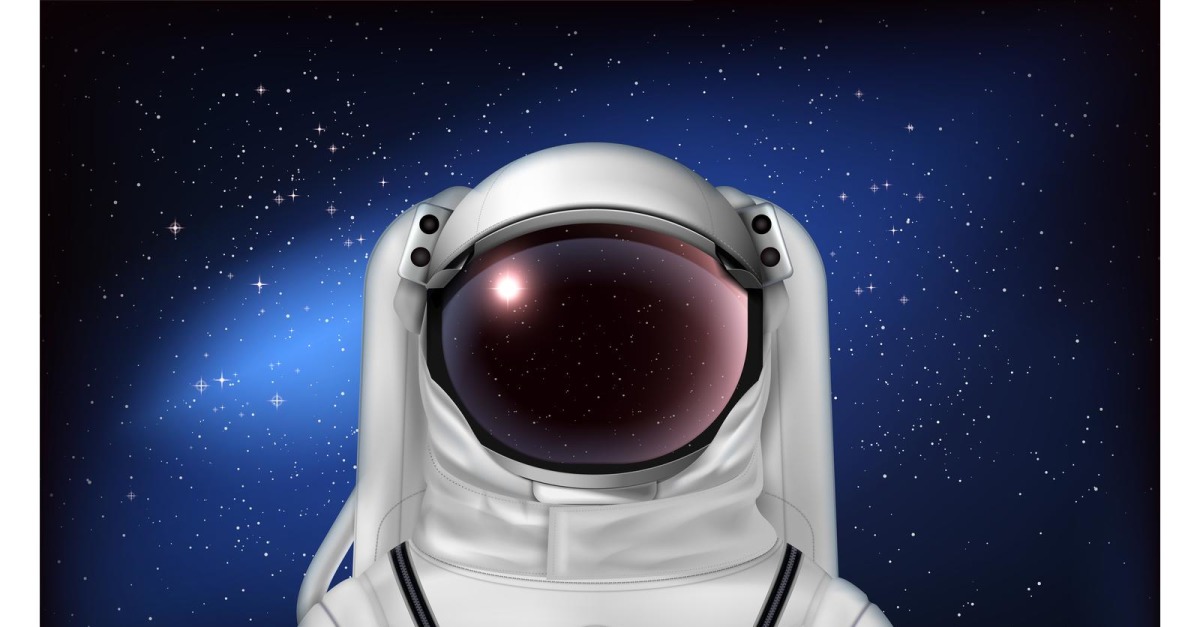 Astronaut Space Helmet Realistic Composition 1 210121120 Vector ...